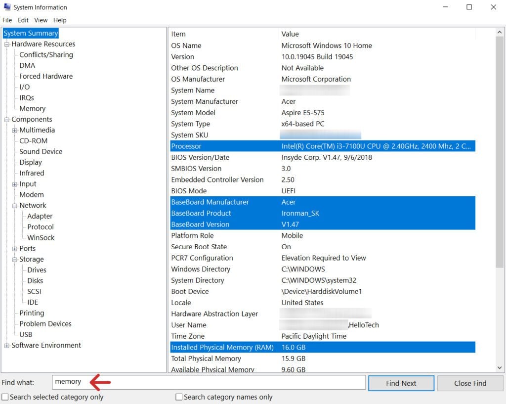 How to Check Your Specs on a Windows 10 PC : HelloTech How
